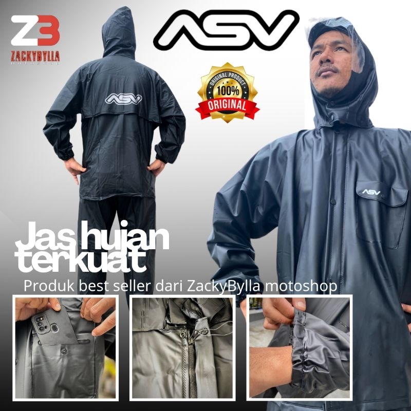 Jual Jas Hujan ASV Karet PVC Original, Full Press, Anti Rembes Aff ...