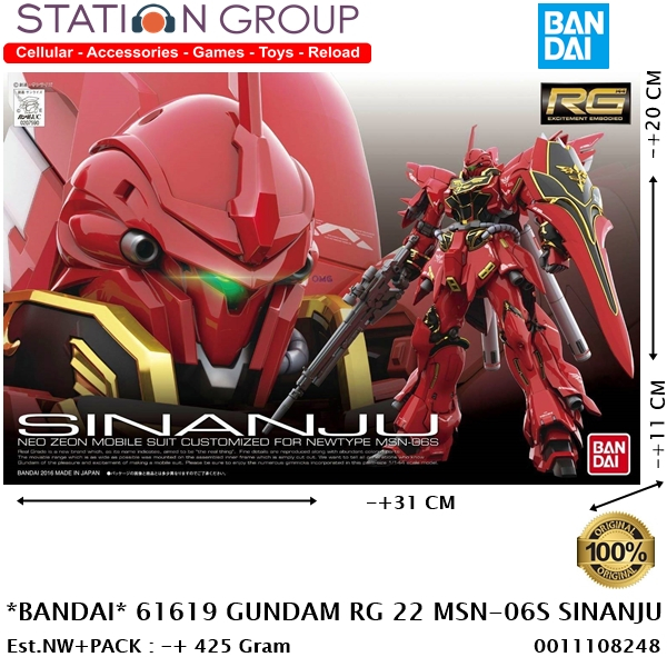 Jual BANDAI 61619 GUNDAM RG 22 MSN-06S SINANJU - GUNPLA MODEL KIT ...