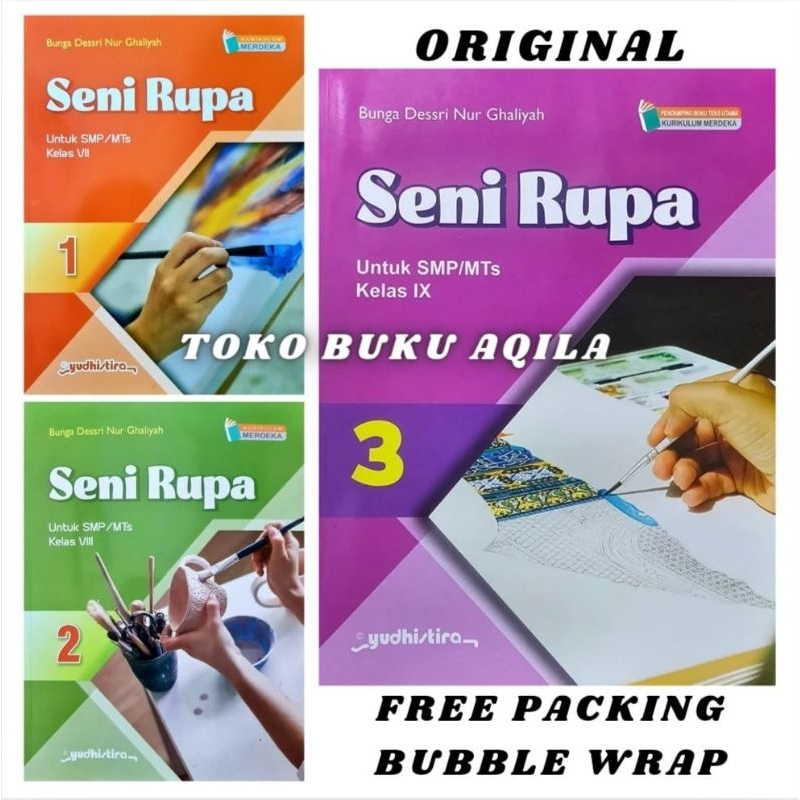 Jual Buku Seni Rupa Kelas 7 8 9 / 1 2 3 SMP Kurikulum Merdeka Yudhistira ORI | Shopee Indonesia