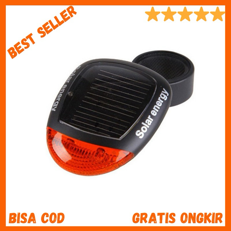Jual Solar Bicyle Taillight Warning Light Lampu Rambu Sepeda | Shopee ...