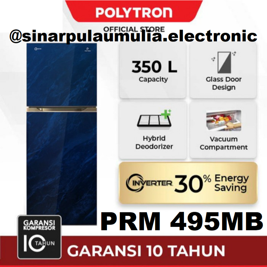 Jual Polytron Kulkas 2 Pintu 350 Liter - PRM 495MB / PRM495MB / PRM495 MB | Shopee Indonesia