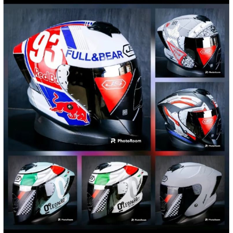 Jual helm js armor Motif Redbull Paket ganteng spoiler 3D motif & warna ...