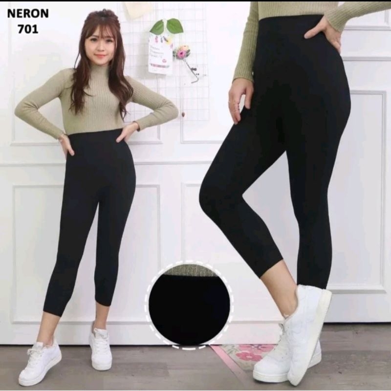 Jual Legging NERON 701 7/8 Dewasa hitam/putih bahan lembut | Shopee ...