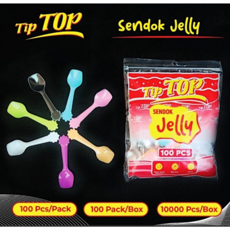 Jual 100 Pcs sendok Jelly / Puding Bening / warna Sendok Stb warna ...