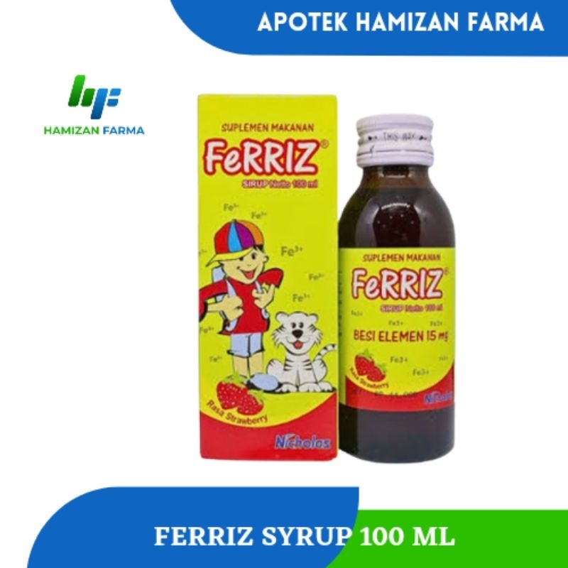 Jual FERRIZ SIRUP 100 ML | SUPLEMEN ZAT BESI ANAK | FERRIZ SYRUP 100 ML ...