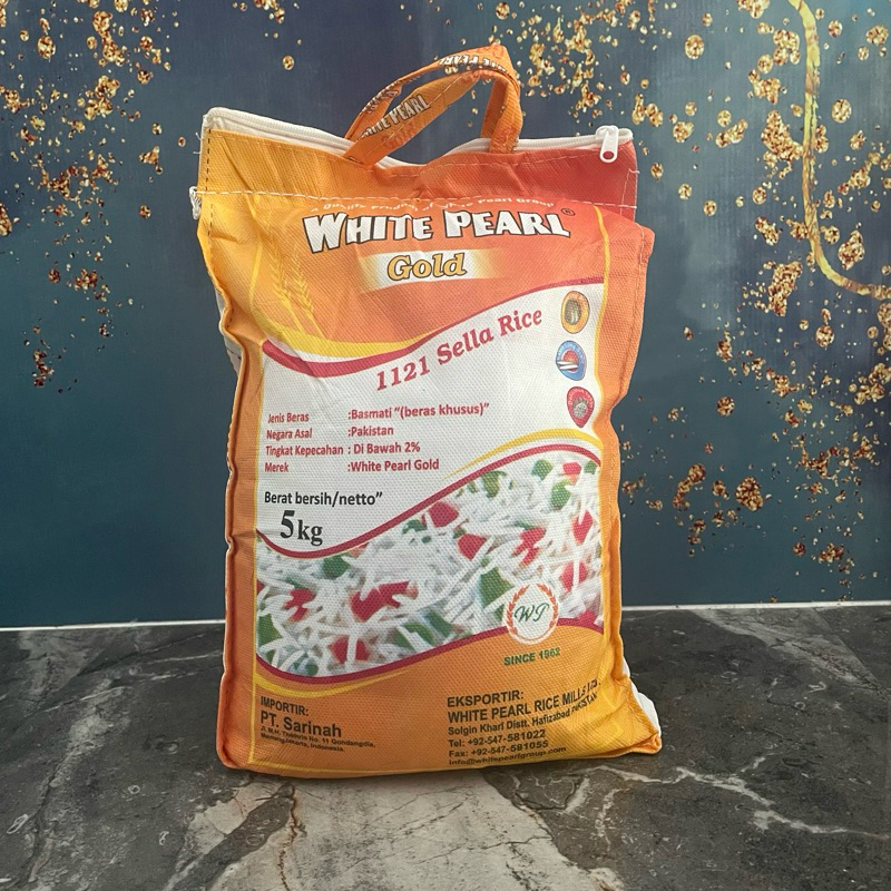 Jual White Pearl Gold Basmati Sella Rice 5 Kg | Shopee Indonesia