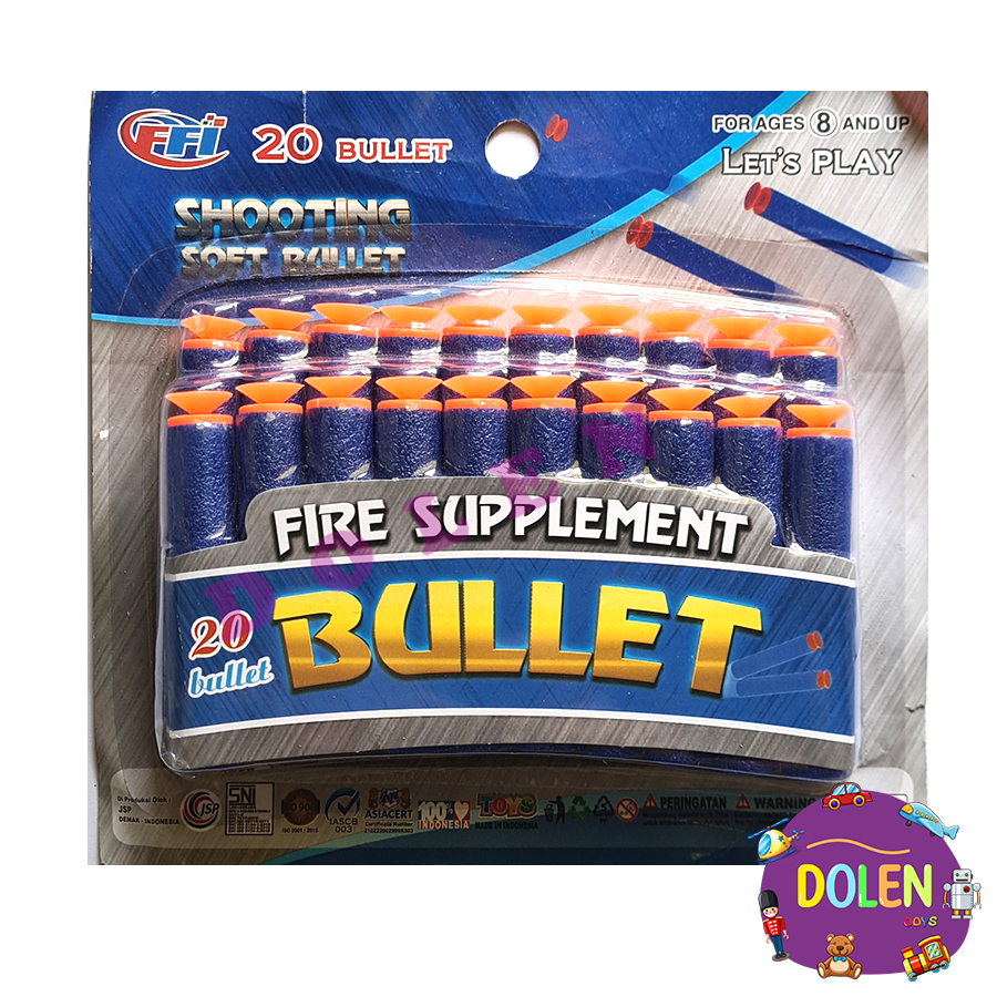 Jual Peluru Busa Peluru Nerf Suction Dart Nempel Kaca (20pcs) Soft ...