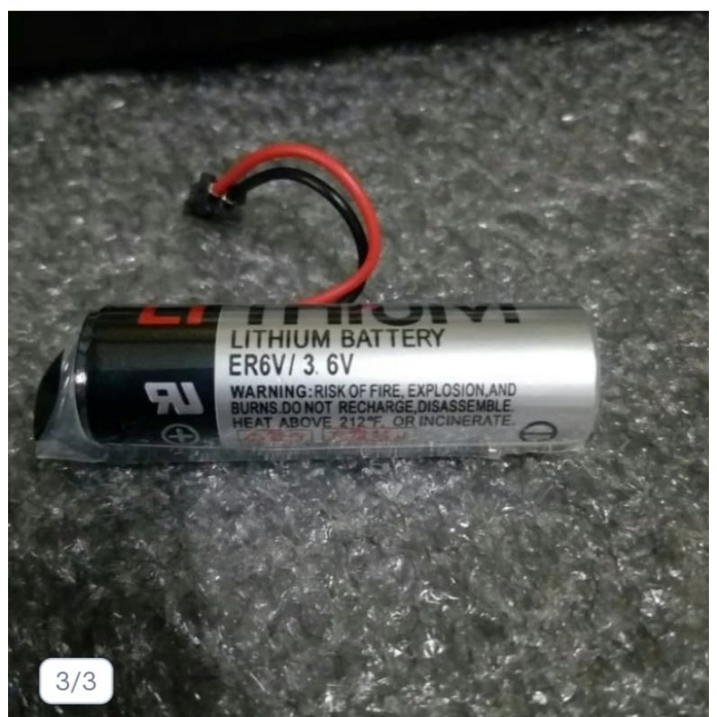 Jual PLC lithium thosiba battery er6v 3.6v ls14500 baterai with plug ...
