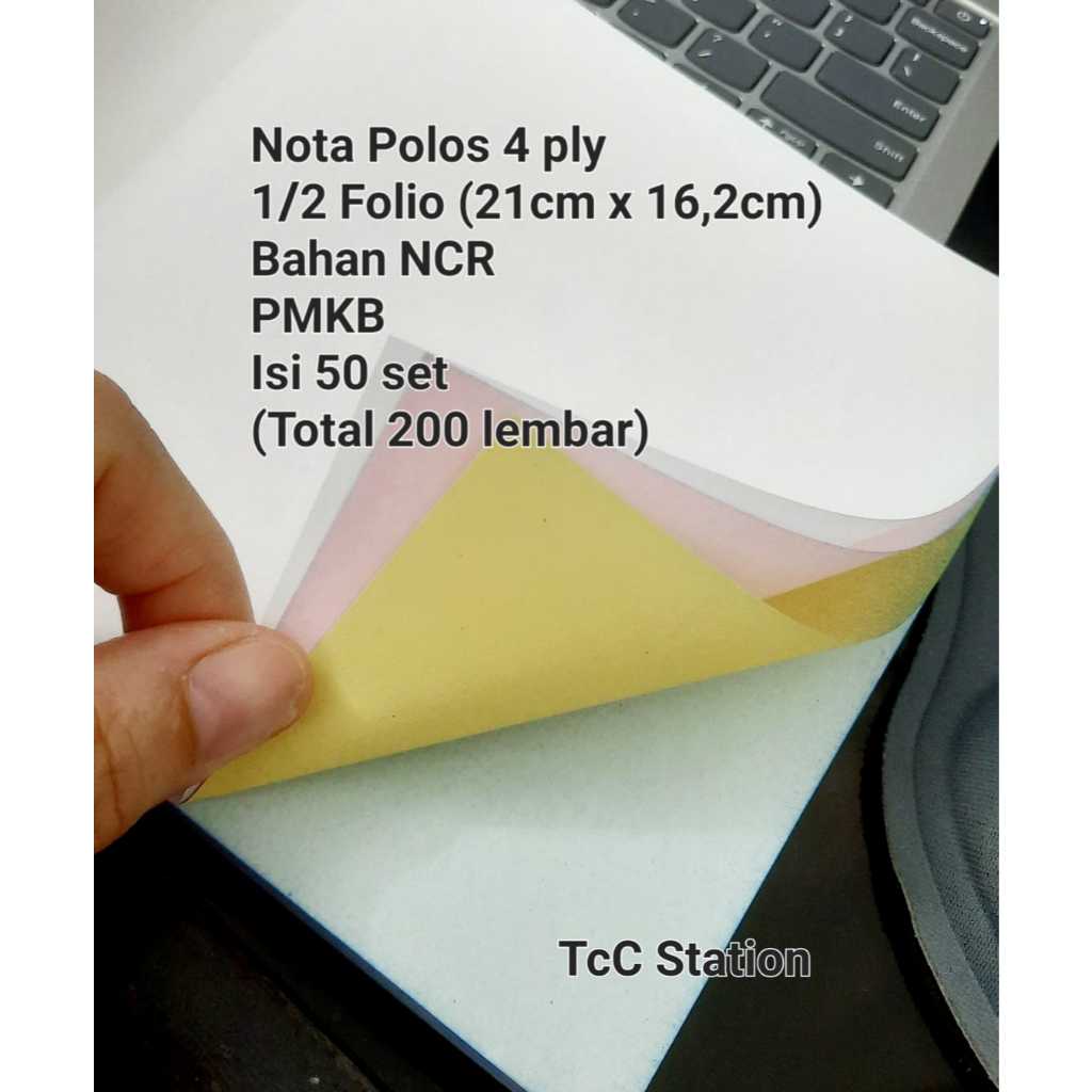Jual Nota Polos 4ply 1/2 folio Bon Polos 4 Rangkap 4 Ply 1/2folio NCR ...