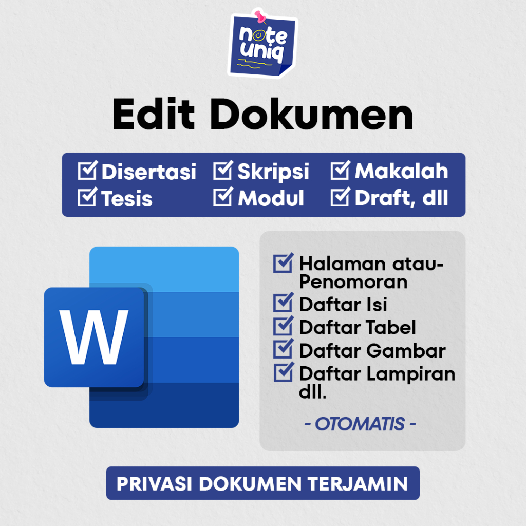 Jual Jasa Edit Dokumen File Word | Free Revisi | Shopee Indonesia