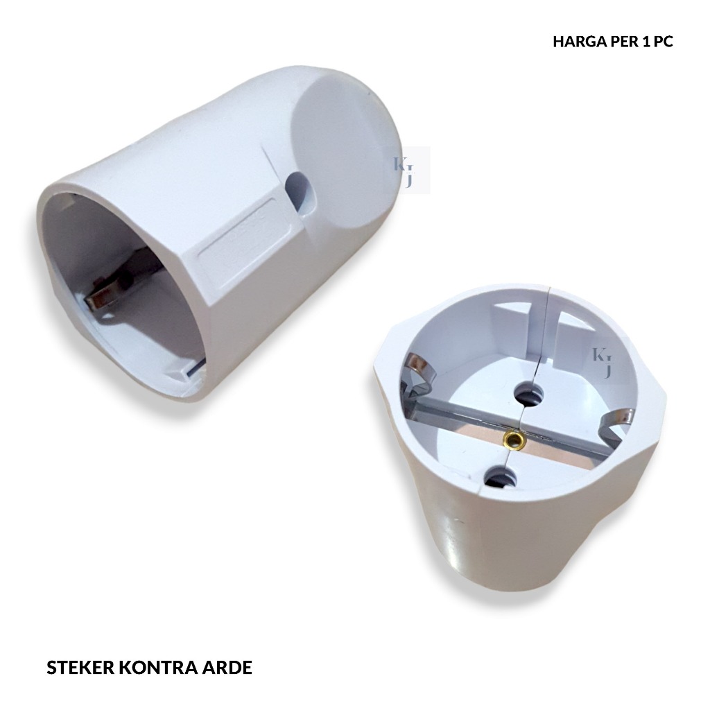 Jual Kontra Steker Arde Bulat / Contra Steker Listrik Putih Female ...