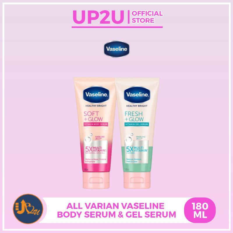Jual All Varian Vaseline Body Serum Soft + Glow & Gluta ~ (100/180ml) | Shopee Indonesia