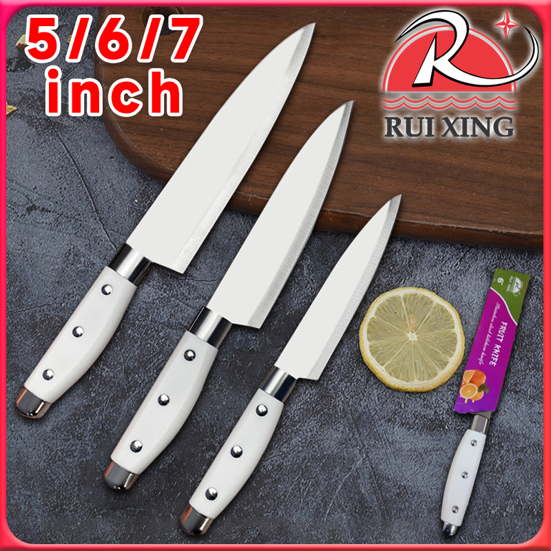 Jual RUIXING 5 / 6 / 7 / 8 Inch Pisau 304 STAINLESS STEEL Pisau Buah ...
