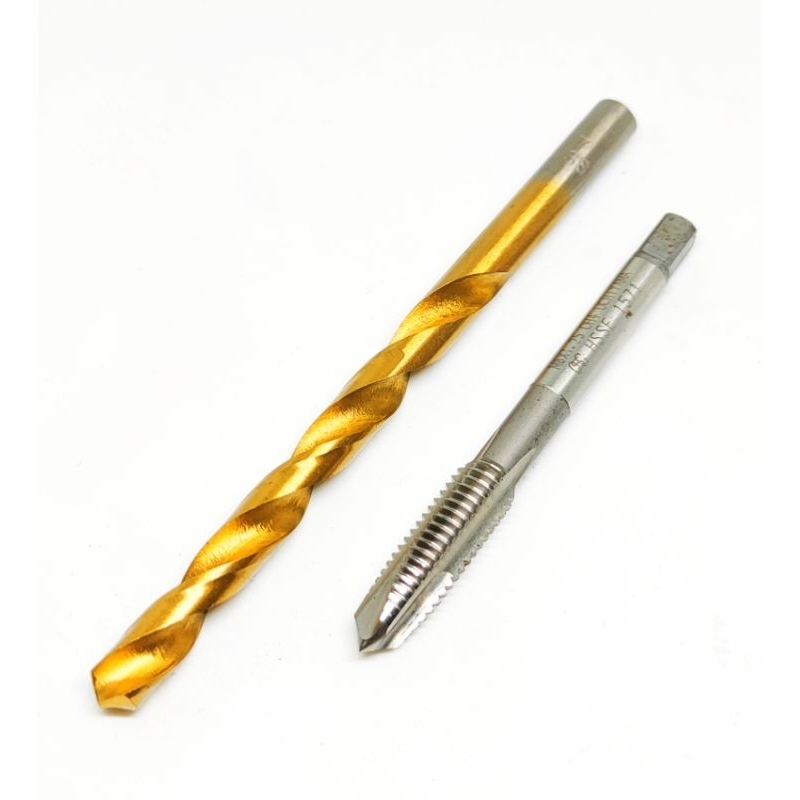 Jual satu paket tap baut kunci 12. tap m8x1.25 OSG Japan set Bor HSS kondisi seken tajam mulus ...