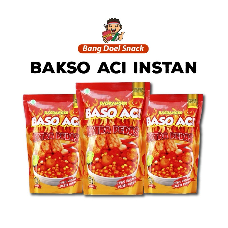 Jual Basranger - Bakso Aci Instan Extra Pedas 230g | Shopee Indonesia