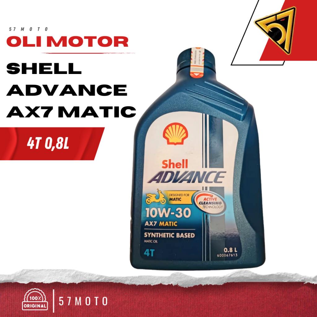 Jual Oli Mesin SHELL ADVANCE AX7 MATIC 10W-30 0,8L original | Shopee ...