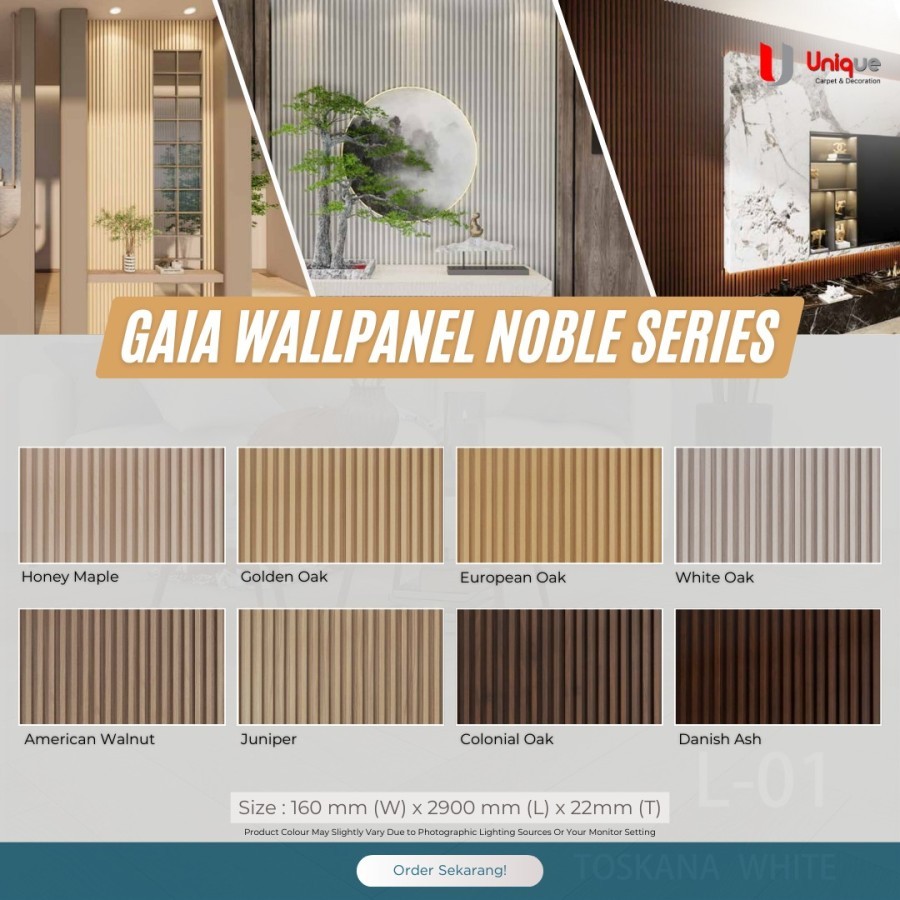 Jual Gaia Neopanel Tebal 22mm Noble Series / PVC Panel Indoor Kisi Kisi ...
