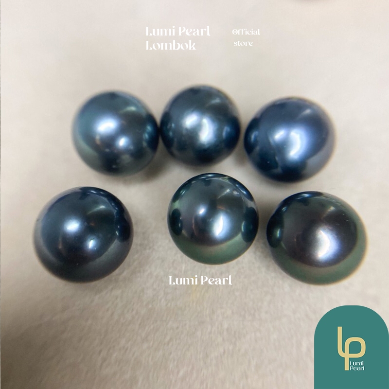 Jual Butiran mutiara air laut dark grey| Tahitian pearls | Mutiara ...