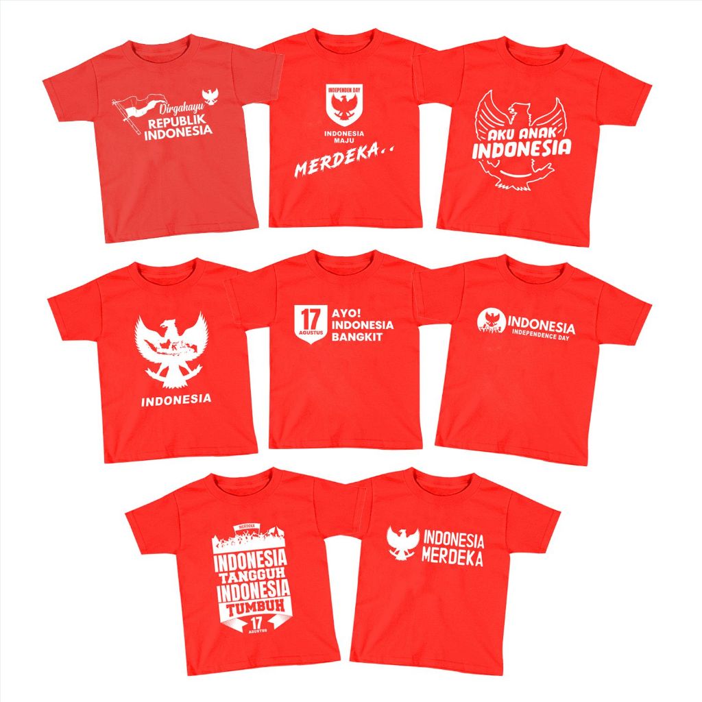 Jual Kaos Couple 17 Kemerdekaan Agustusan Indonesia Anak & Dewasa Kaos ...