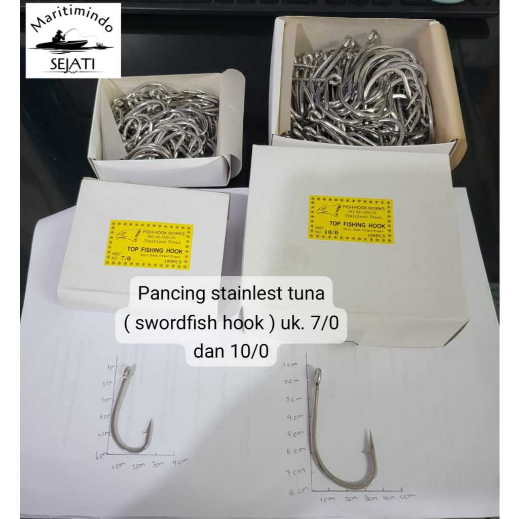 Jual SWORDFISH HOOK (PANCING STAINLEST TUNA) 7/0 dan 10/0 kail pancing ...