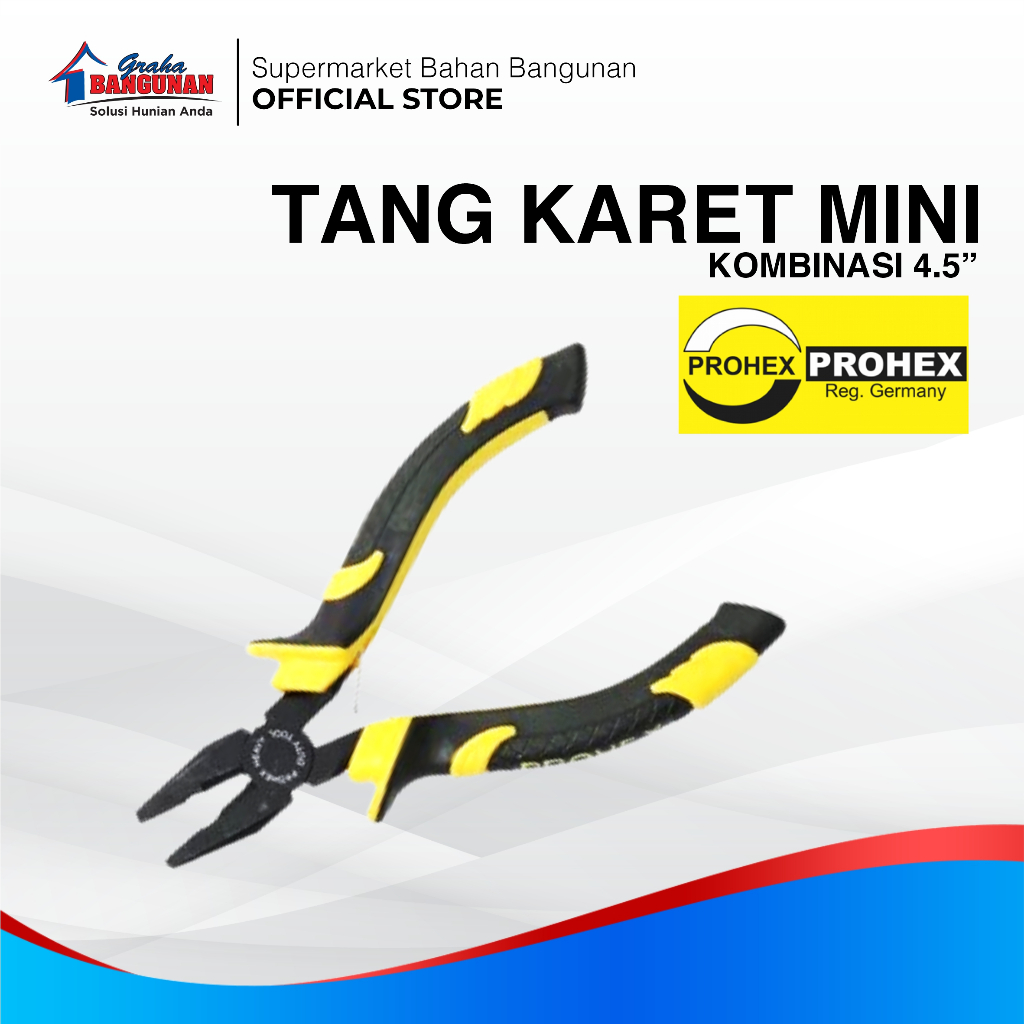 Jual PROHEX TANG KARET MINI KOMBINASI 4,5" | Shopee Indonesia