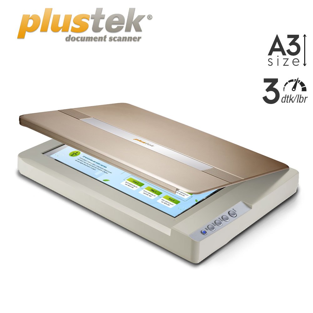 Jual Scanner Plustek OpticSlim 1680 - 3 dtk/lbr (A3) - Distributor ...