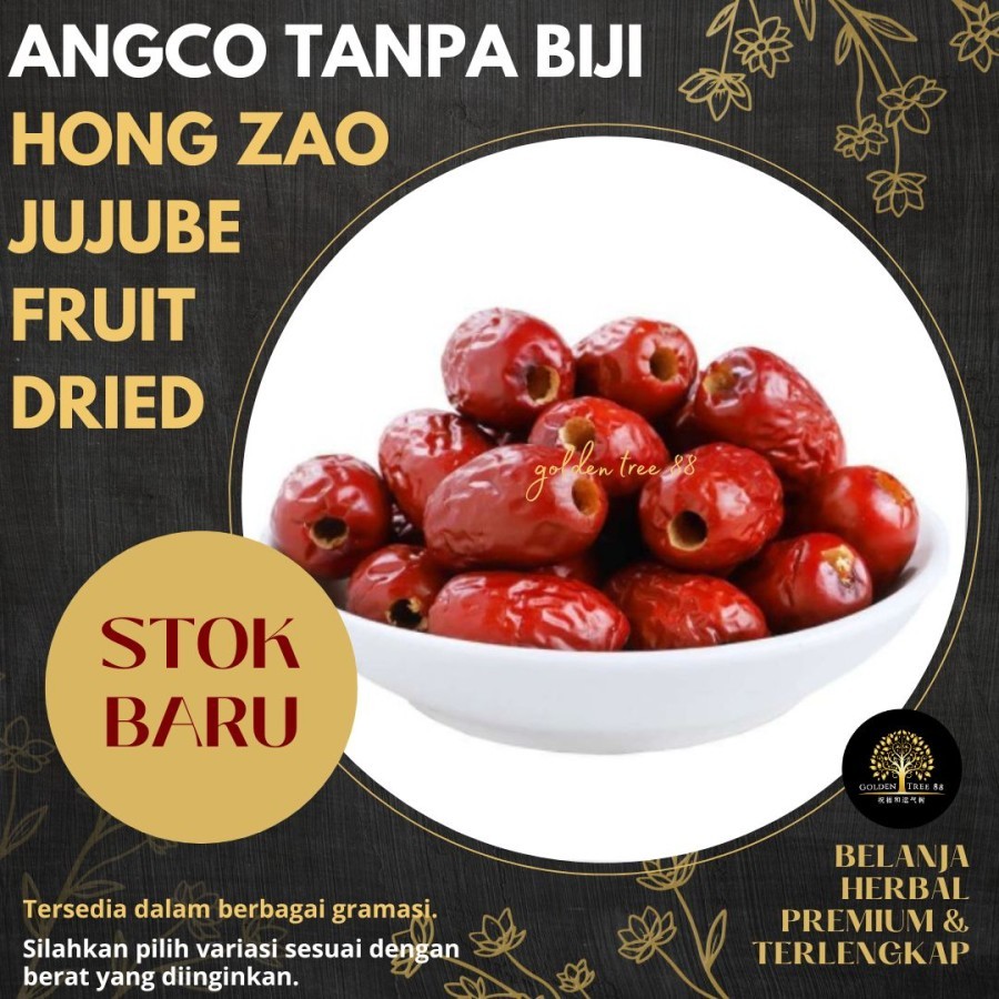 Jual 250 - 500 gram Premium Angco Tanpa Biji Hongzao Red Date / Hong ...