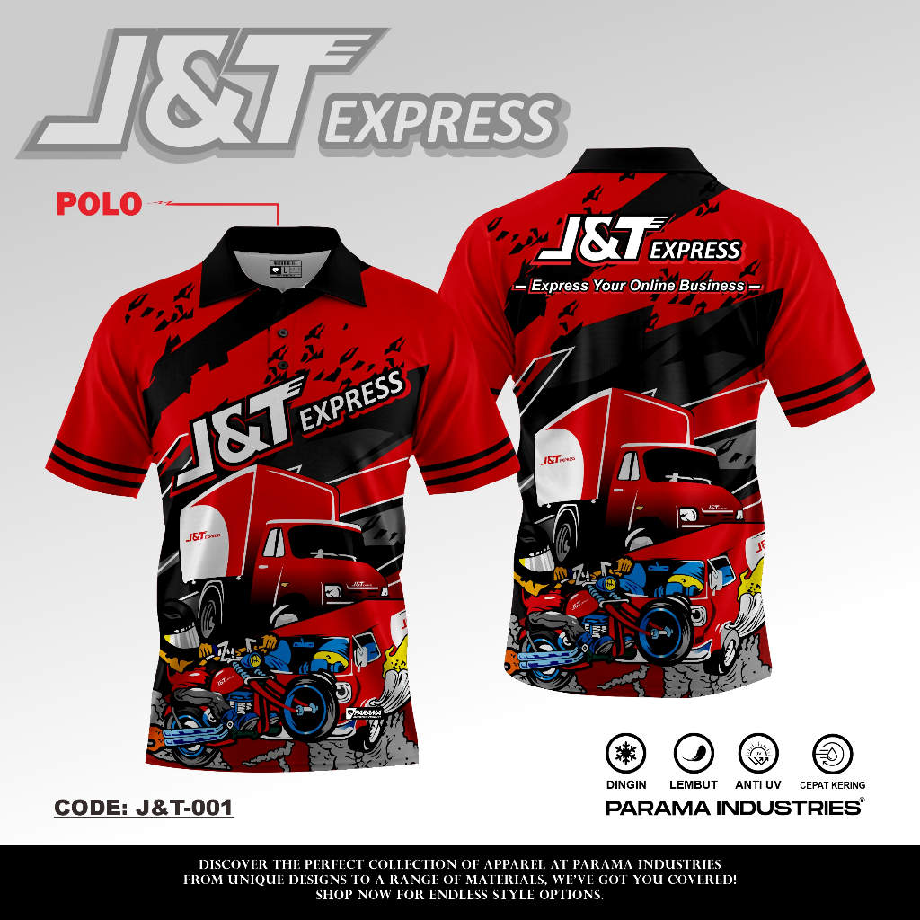 Jual [Ready Stock] Parama Jersey Original JNT Express Full Printing ...