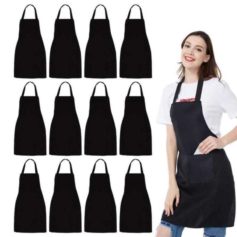 Jual Celemek style polos hitam Unisex Apron masak dapur | Shopee Indonesia