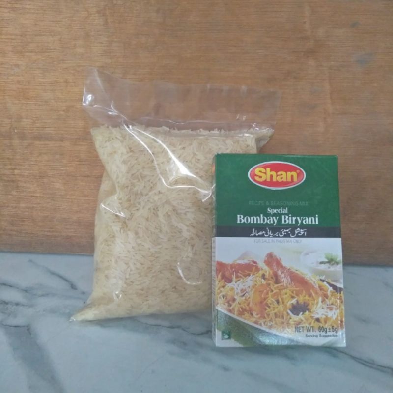 Jual Basmati 1 kg + Shan Bombay Biryani | Paket Nasi Biryani Enak dan ...