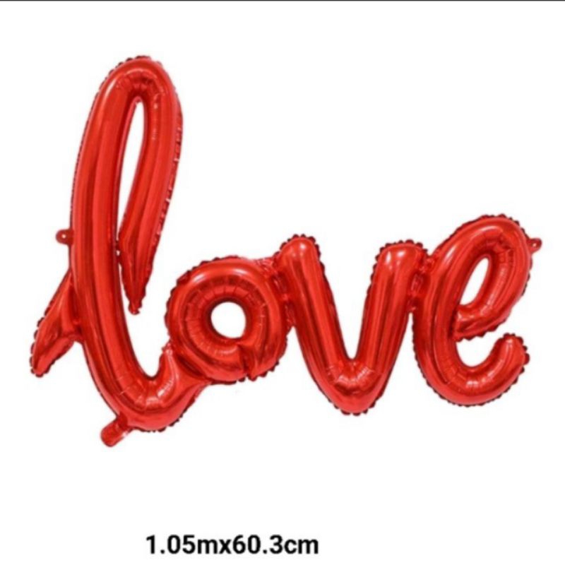 Jual Balon foil Jumbo tulisan text Love panjang 1 meter | Shopee Indonesia