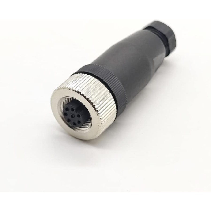Jual M12 Socket Connector type straight 8 pin female Konektor SA38 ...