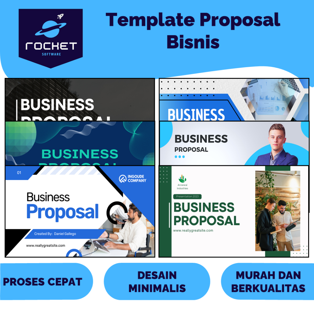 Jual Template Proposal Bisnis Siap Edit Desain Minimalis Template PPT ...