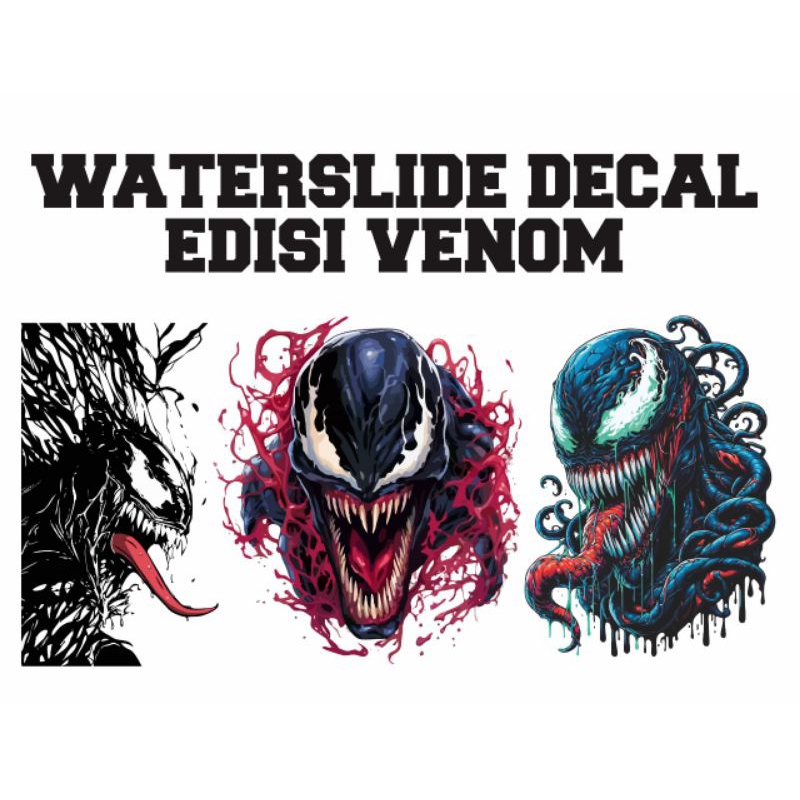 Jual cetak / print sticker water slide decal monster venom untuk racing ...