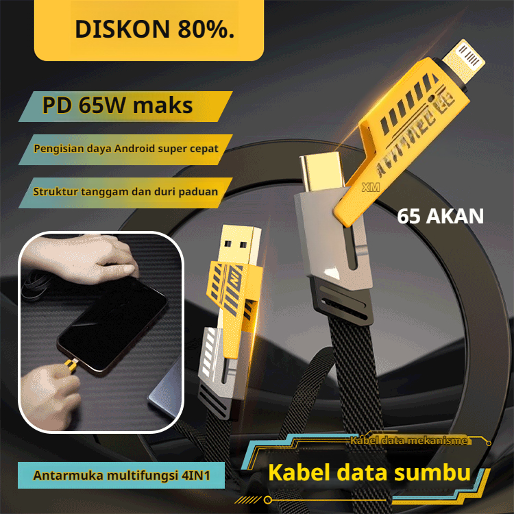 Jual Kabel Data Paduan Pengisian Cepat Empat Dalam Satu Kabel Data ...