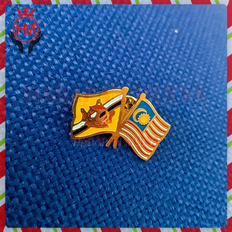 Jual Flag Pin Negara Malaysia Dan Brunei - Pin Bendera Negara Malaysia ...