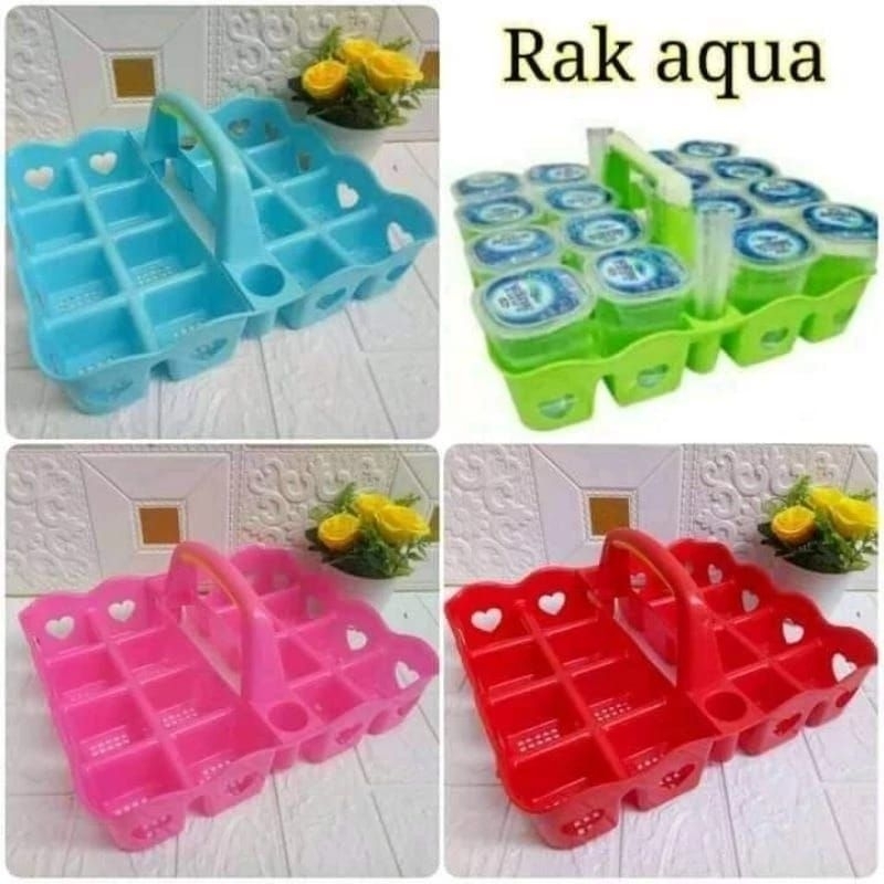 Jual Rak Aqua Gelas 16 lubang / Rak Aqua Gelas Warna | Shopee Indonesia