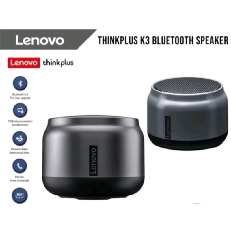 Jual LENOVO THINKPLUS K3 / K30 BLUETOOTH WIRELESS SPEAKER TWS STEREO MIC | Shopee Indonesia