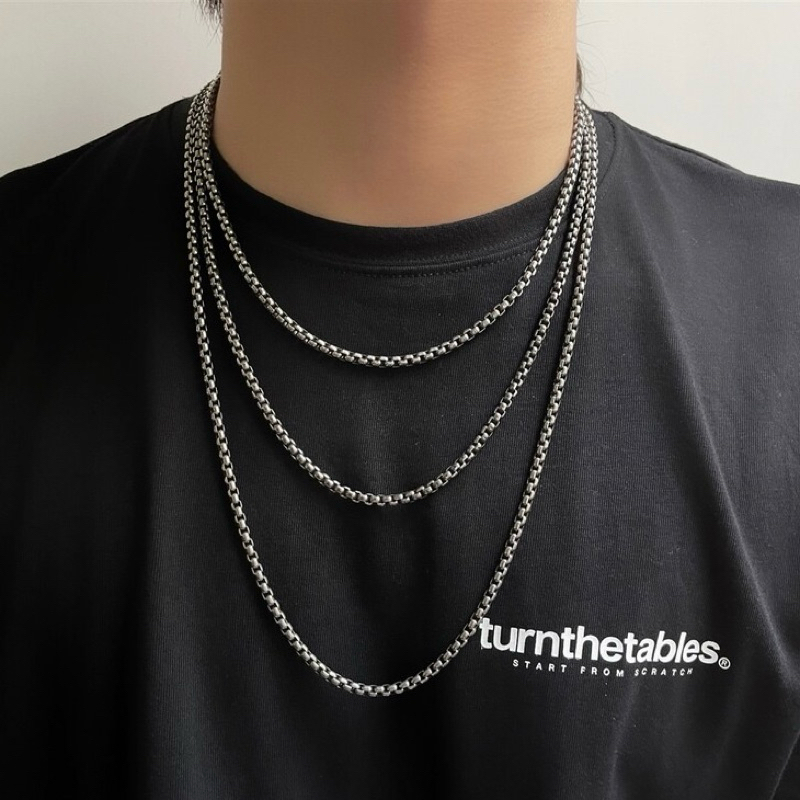 Jual KALUNG TITANIUM MODEL RANTAI ROLO SILVER ANTI LUNTUR ANTI KARAT ...