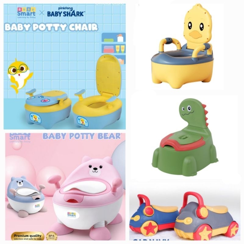 Jual Bebe Smart Potty Car Bear Duck Dino Baby Shark Series Ping Fong ...