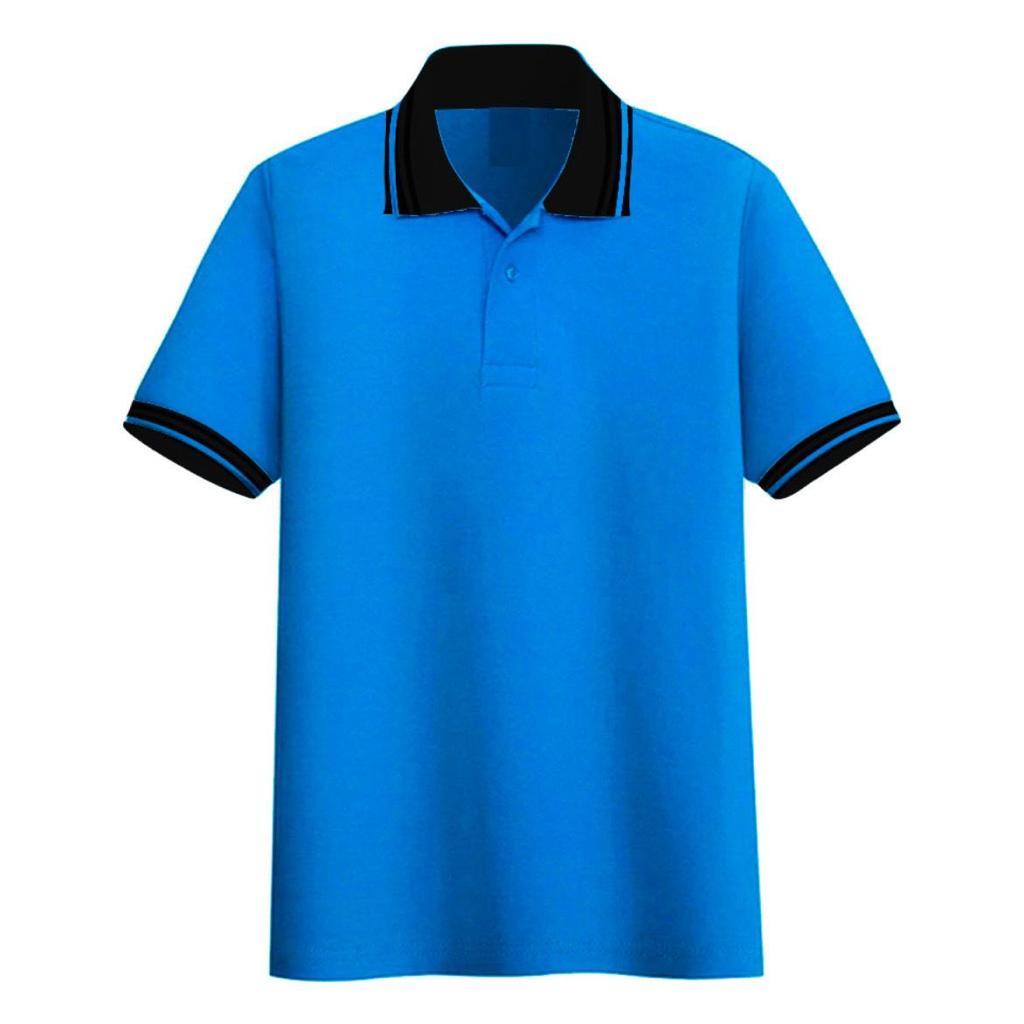 Jual Liso wear - Kaos polo shirt polos Biru Turkish kerah kombinasi ...