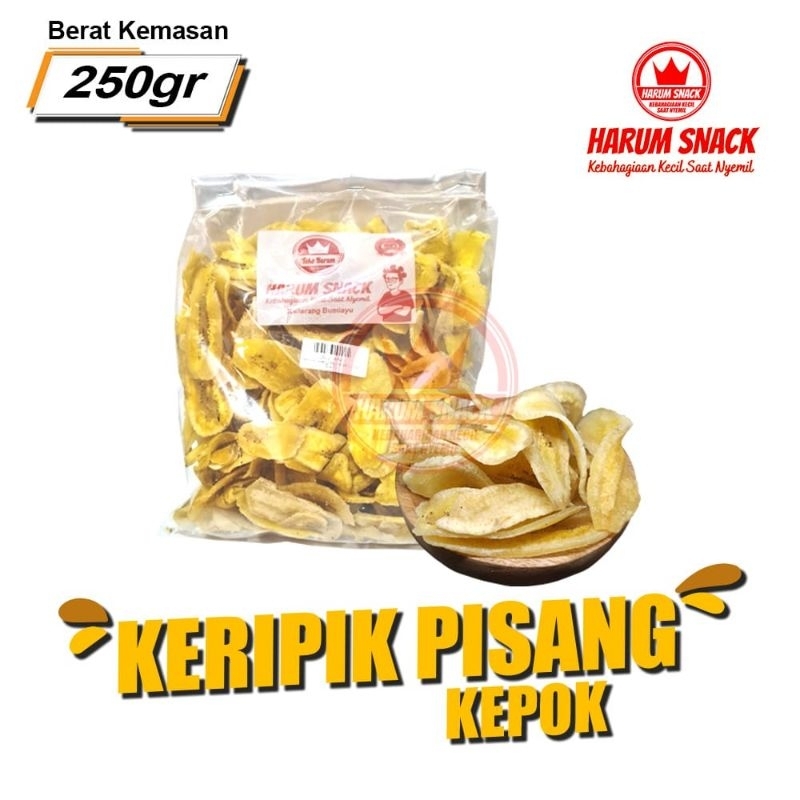Jual KERIPIK PISANG KEPOK ASIN 250 Gram [Harum Snack Official] | Shopee ...