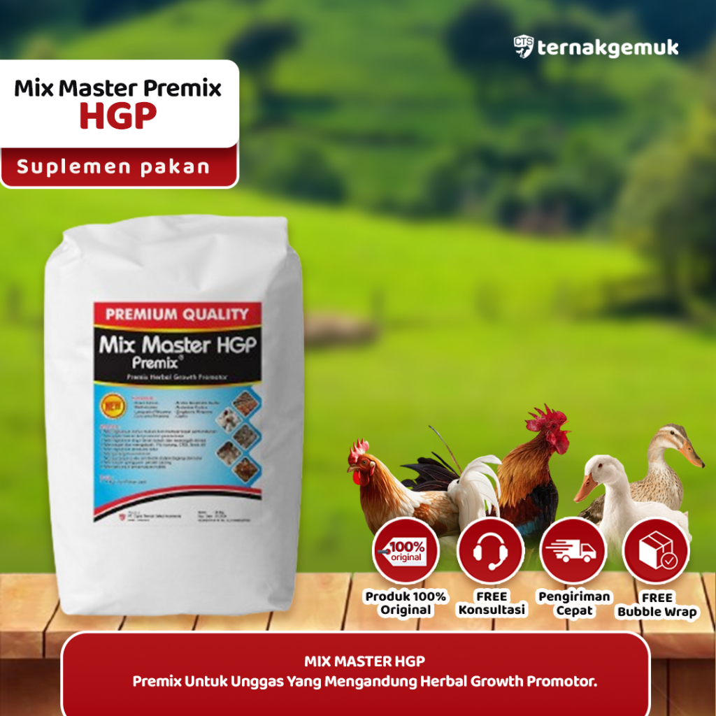 Jual Mix Master Premix HGP - Suplemen Pakan Herbal Pemacu Pertumbuhan ...