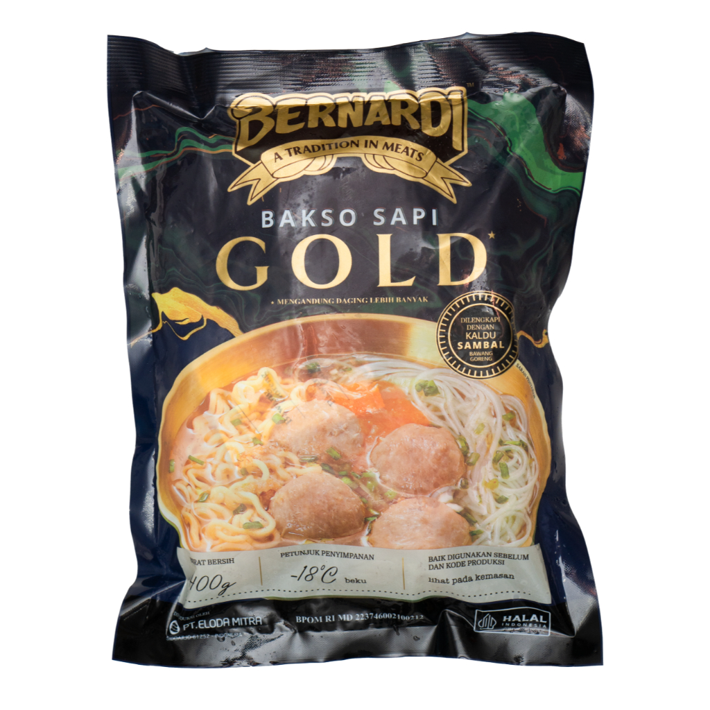Jual [READY STOCK] Bernardi Bakso Sapi Kasar Urat Gold 400 gr | Shopee Indonesia