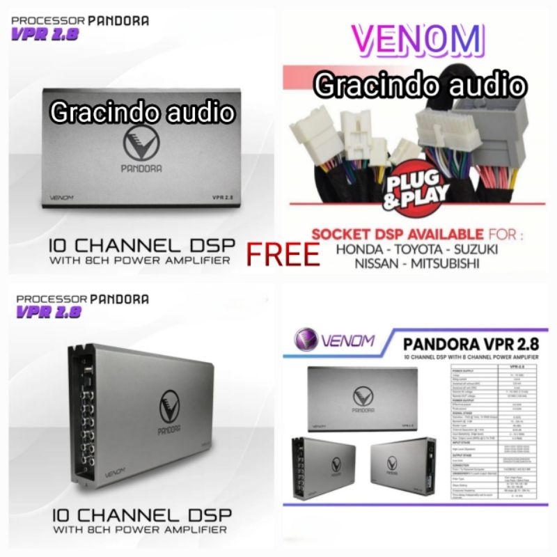 Jual Power Processor DSP Venom VPR 2.8 10ch DSP + 8ch Power + Kabel Soket PNP Original Venom ...
