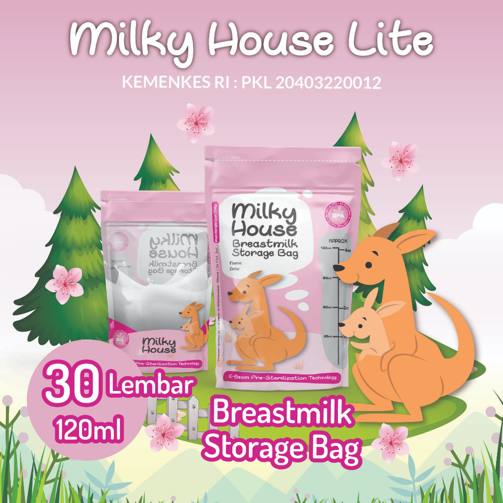 Jual Kantong Asi Milky House Breastmilk Storage Bag 120ml isi 30pcs / Tempat Asi Plastik 120ml ...