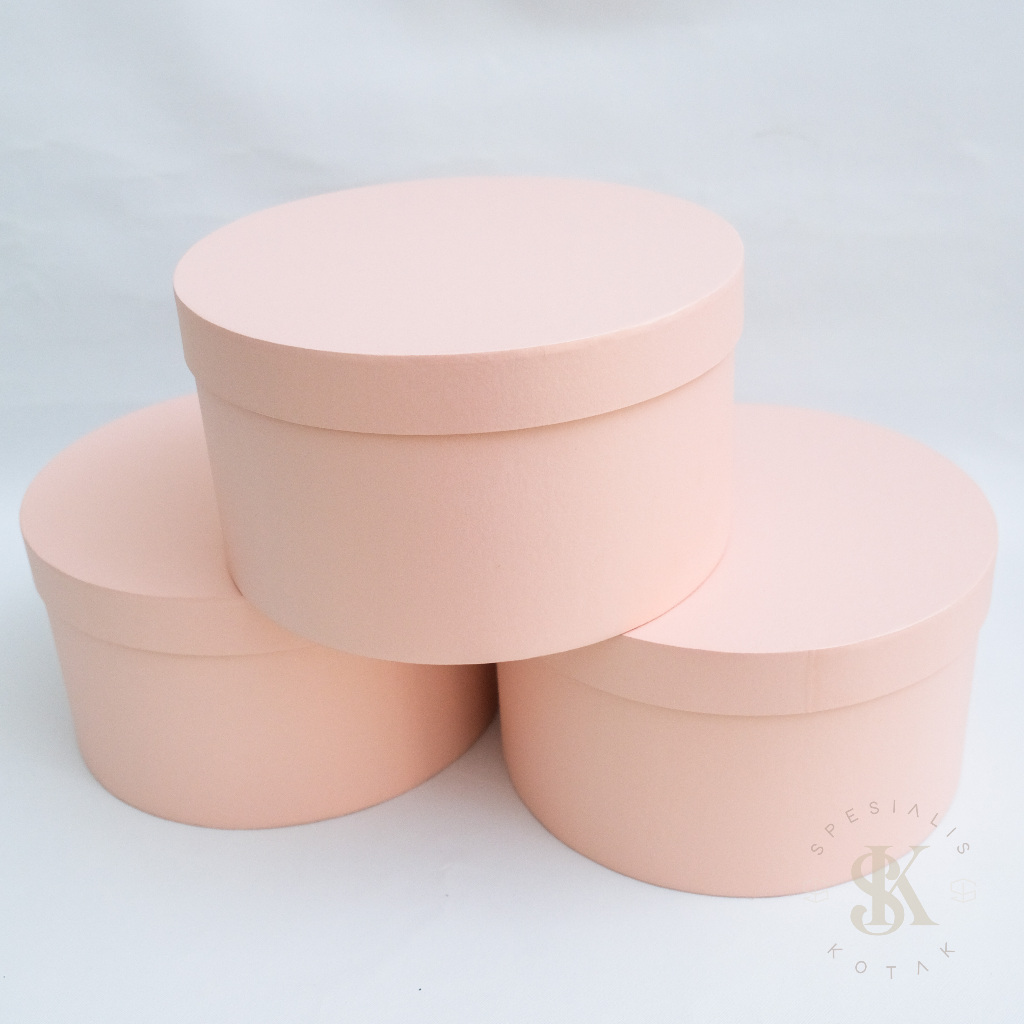 Jual !!EKONOMIS!! Gift Box / Box Hampers / Box Bunga / Bloom Box. HARDBOX Bulat D.24 T.13,5 (KS ...