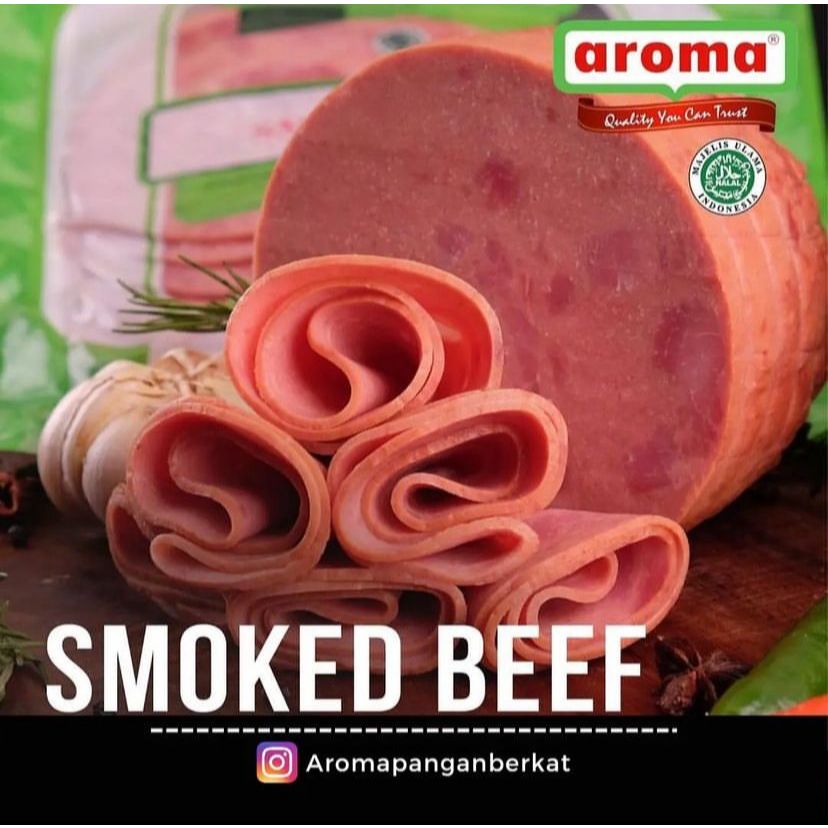 Jual Aroma smoked beef bulat daging sapi asap Halal frozen food ...