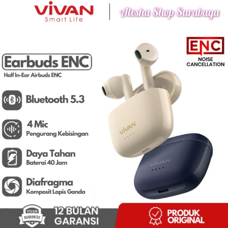Jual ORI VIVAN Infinity GT2 TWS Wireless Earphone Airbuds Original BT 5 ...