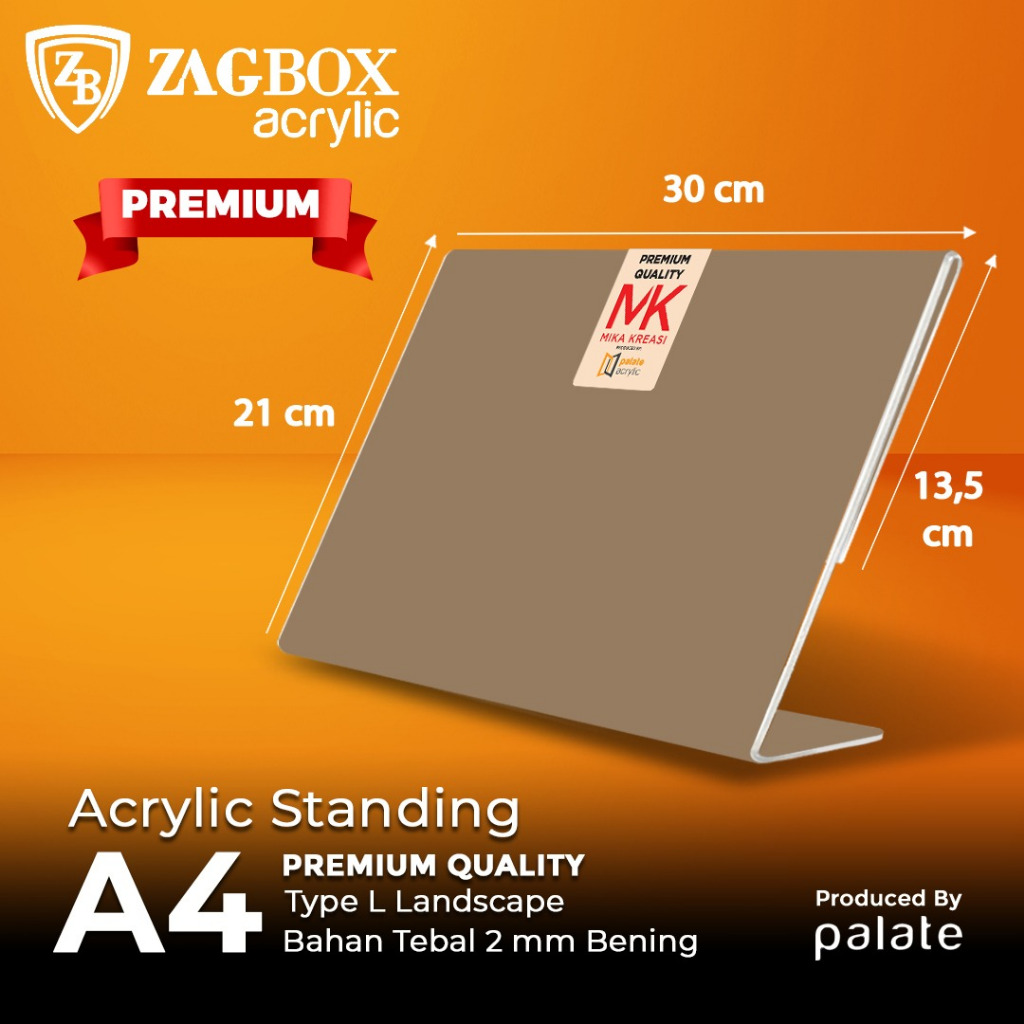 Jual Acrylic Tent Holder - Akrilik Tent Card A4 L Landscape Brosur ...
